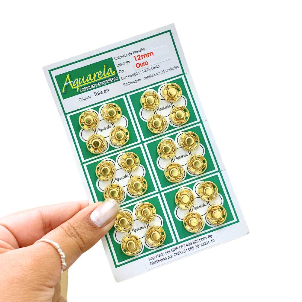 Colchete de Pressao Aquarela 12mm - Maluli Armarinhos