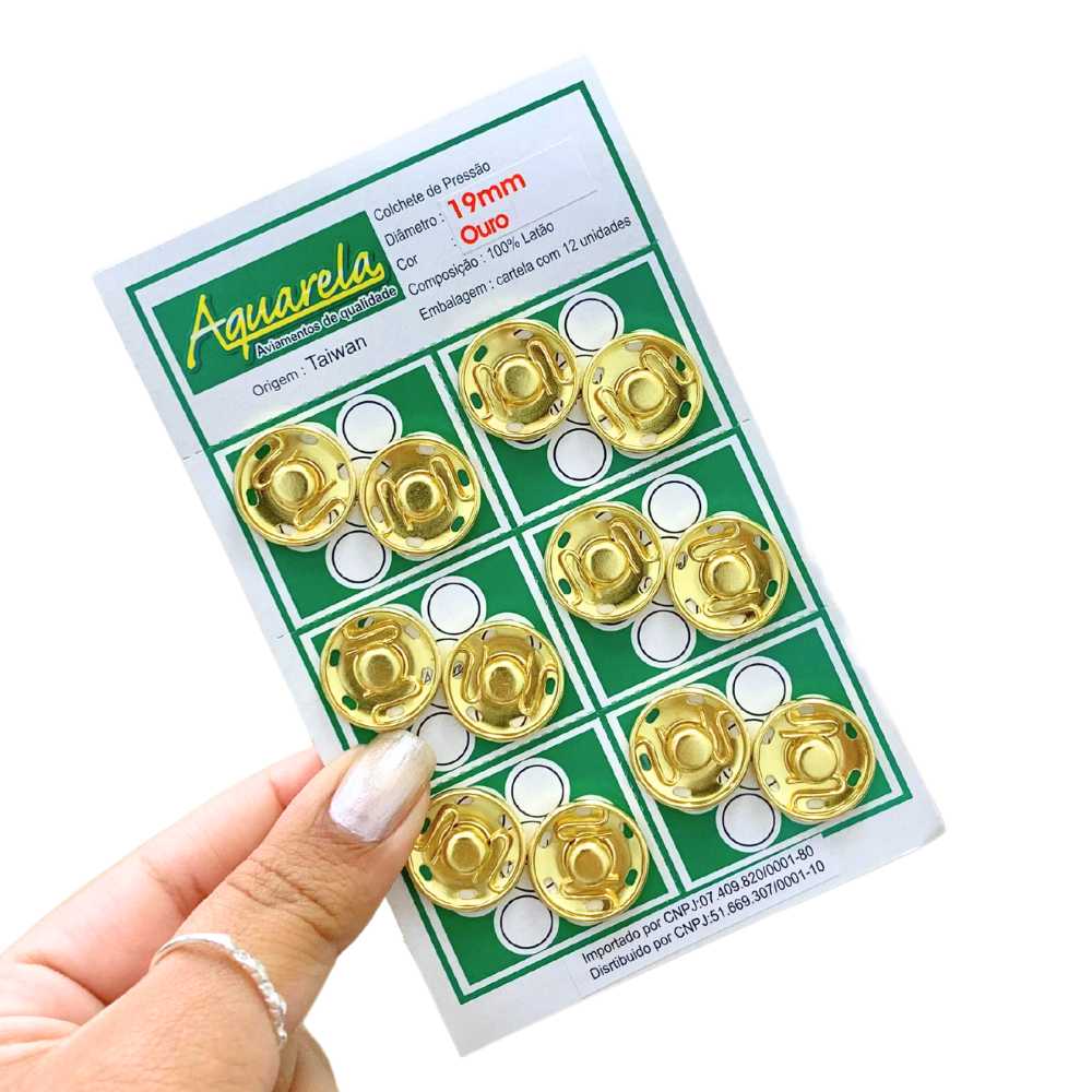 Colchete de Pressao Aquarela 19mm - Maluli Armarinhos